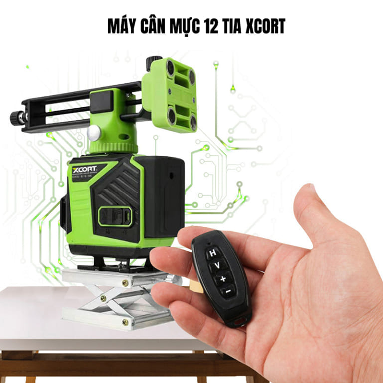 Máy Cân Mực Laser 12 Tia Xanh Xcort 408-3D12A - Dụng cụ đồ nghề XCORT