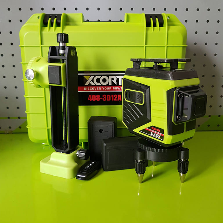 Máy Cân Mực Laser 12 Tia Xanh Xcort 408-3D12A - Dụng cụ đồ nghề XCORT